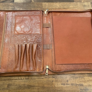 Personalized Leather Portfolio, Letter / A4 Size Padfolio, 3 Ring ...