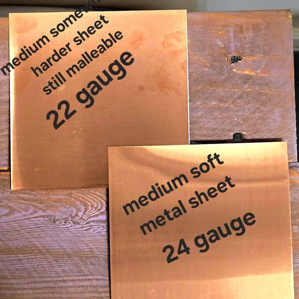 Copper Sheet Metal, Dead Soft, 6 Inch Width, Various Gauges and Lengths ...