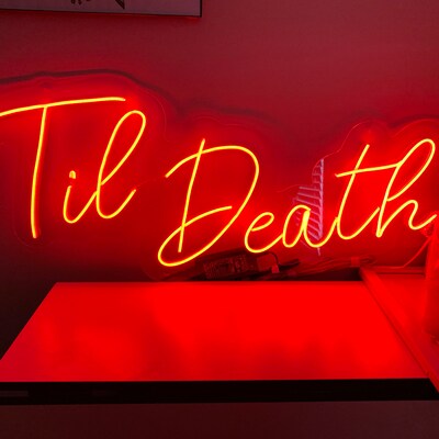 Til Death Neon Sign, Wedding Neon Sign, Custom Neon Sign, Neon Sign ...