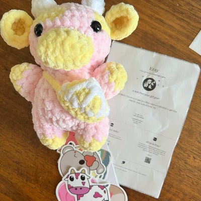 Crochet Pink Lemonade Cow - Etsy