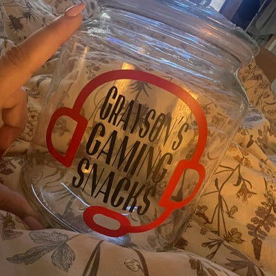 Gaming Snack Jar, Gaming Snacks, Personalised Snack Jar, Kids Snack Jar ...