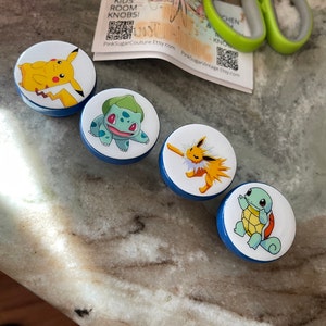 POKEMON GO KNOBS Handmade Drawer Pull Kids Room Decor Boys Girls - Four ...