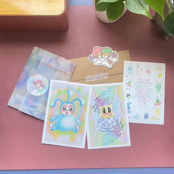 Aesthetic Room Decor Purple 2000s Cyber Pastel Mini Art Print Chrome ...