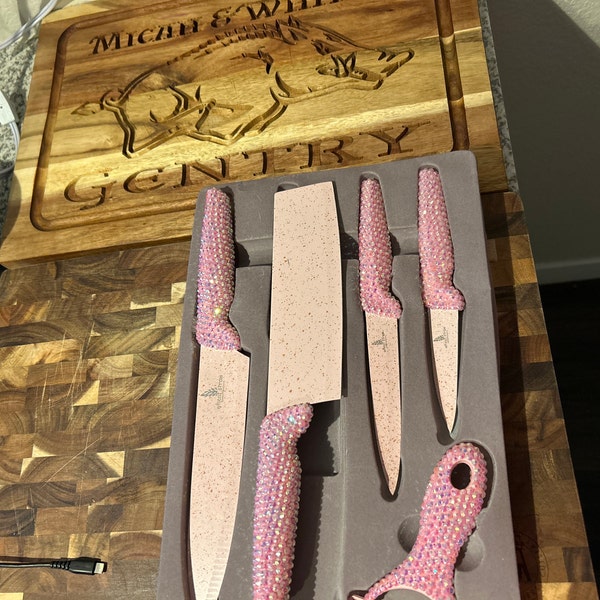 Pink Bling Kitchen Knife Set - Etsy