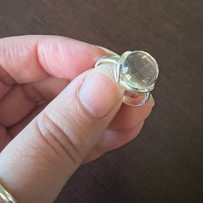 Clear Crystal Quartz Ring Transparent Ring Crystal Quartz Ring Handmade ...