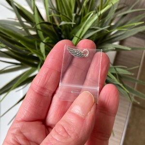 Tiny Angel Wing Charm, Sterling Silver or 24K Gold Plated, Angel Wing ...