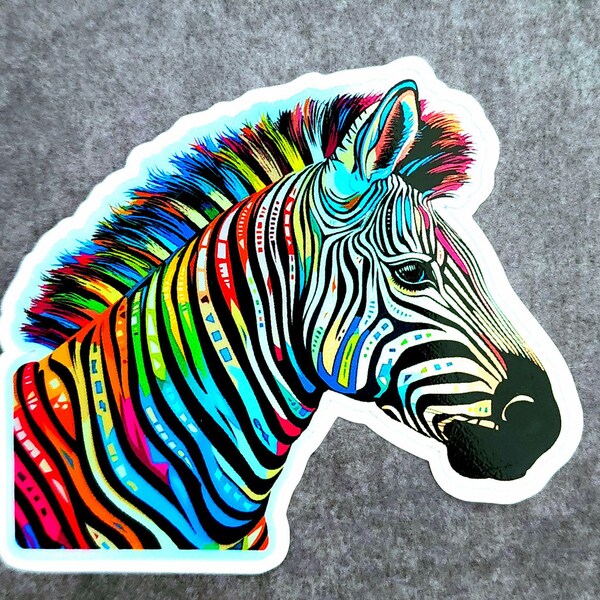 Holo Lone Wolf Howling Sticker Stamp Rainbow Decal Laptop Shiny ...