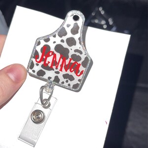 Cow Print Tag Badge Reel,black & White Cow Print,cow Tag Badge Reel ...