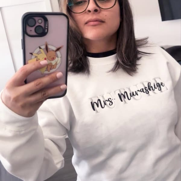 Custom Embroidered Auntie Sweatshirt, Personalized Embroidery Aunt ...