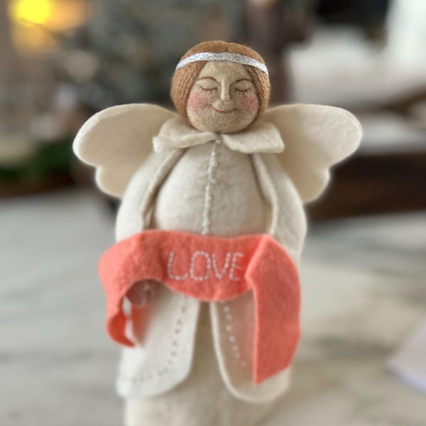 Joyful Santa Beluga Ornament, Hand Felted Ocean Animal Ornament ...