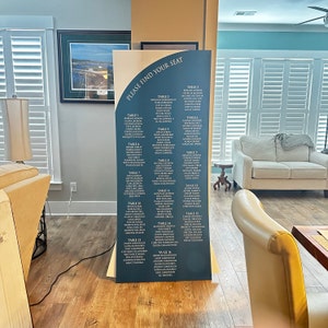 Custom Extra Large Wedding Seating Chart, 6 Feet Tall Seating Chart ...