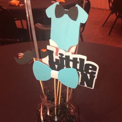 Little Man Table Centerpiece Sticks Little Man Baby Shower - Etsy