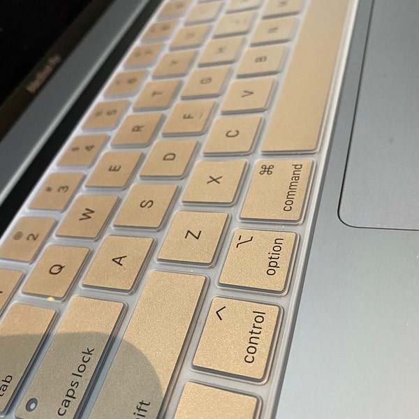 Gold Silicone Keyboard Cover, Tech Accessory, MacBook Pro Keyboard ...