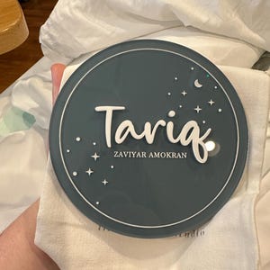 Starry Night Acrylic Name Cards | Baby Shower Gift | Baby Photo Prop ...