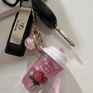 Astronaut Liquid Keychain Boba Keychain Quicksand Keychain - Etsy