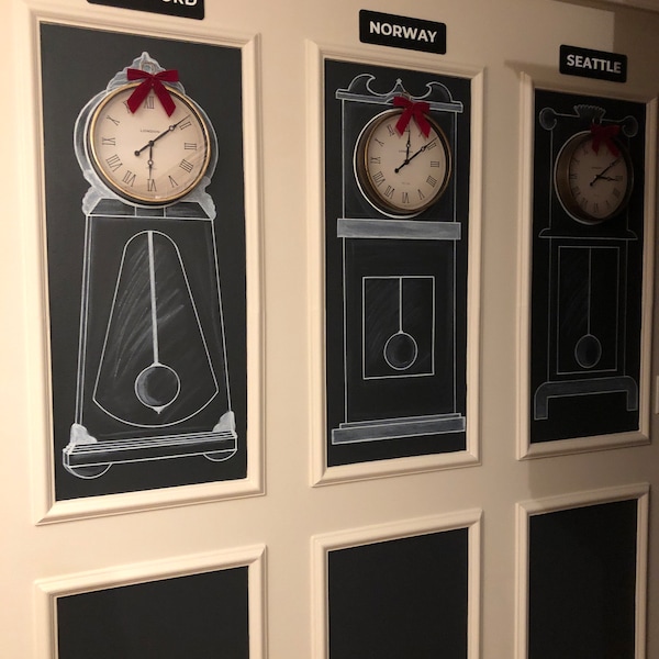 World Clock Sign - Time Zone Custom Wall Signs - Customized Door ...
