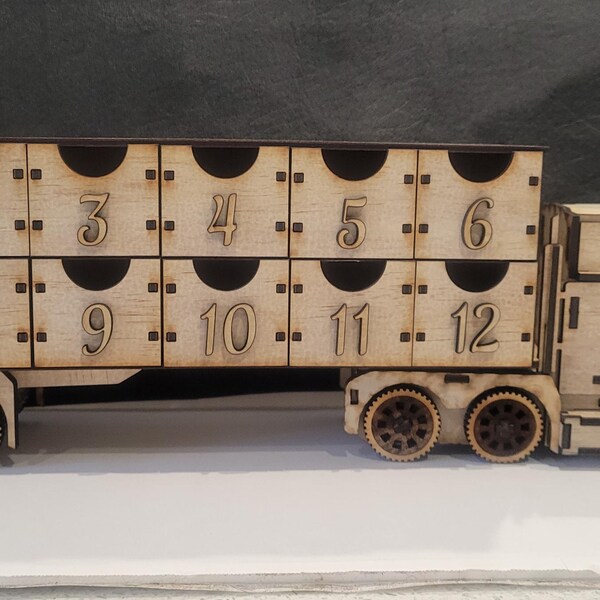 Christmas Advent Truck – Laser Cut Files, Wooden Christmas Advent ...