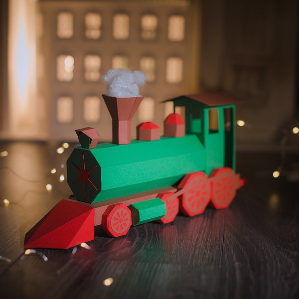 DIY Papercraft Locomotive,papercraft Train,train Model,low Poly ...