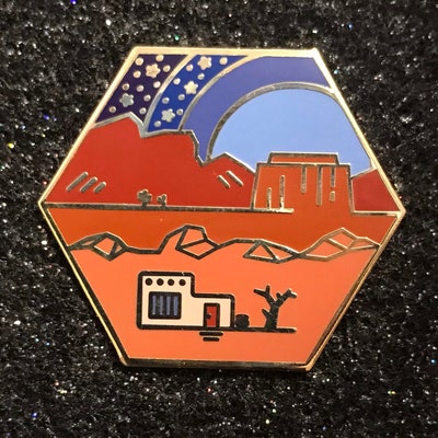 Sapphire Desert Enamel Pin - Etsy