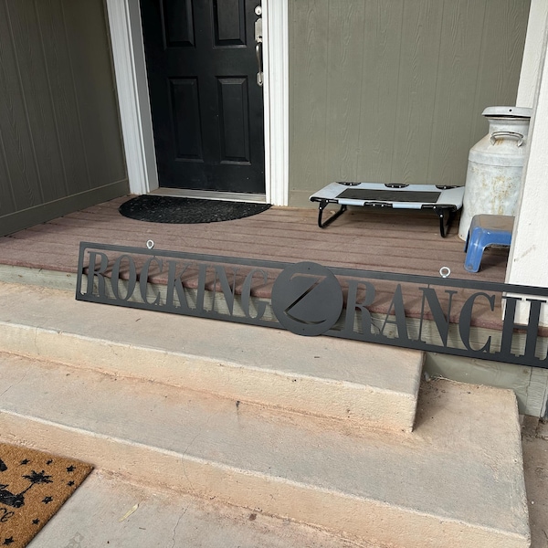 Custom Metal Ranch Entrance Sign, Personalized Farm Gate Decor, Western ...