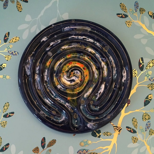 Ceramic Greek Finger Labyrinth Meditation Prayer Art, Stress PTSD ADD ...