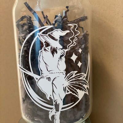 Witch Smoking SVG File, Smoking Witch in the Moon Svg, Moon Smoking Svg ...