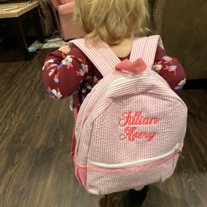 Personalized Baby Backpacks Monogrammed Toddler Backpacks Seersucker ...