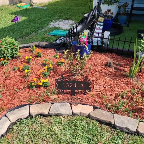 Custom Metal Address Garden Stake,address Yard Sign,personalized Lawn ...