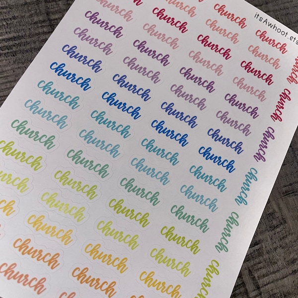 Personalized Script Planner Stickers With Your Custom Text, Custom Text ...