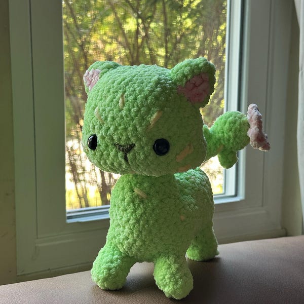 Pretty Cactus Cat Crochet Pattern, Amigurumi Crochet Pattern, Adorable ...