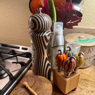 Laminated Pepper Mill, Five Color, Birch Pepper Mill, Pepper Grinder ...