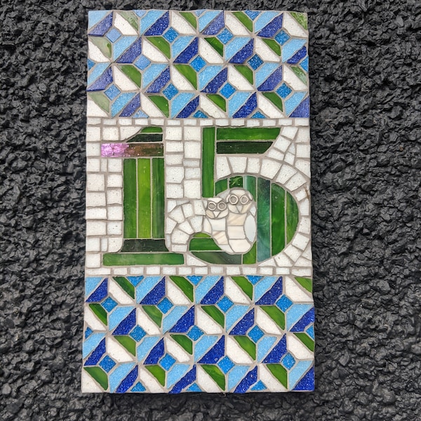 Mosaic, Art Nouveau, House Number, Address Plaque, Address Sign - Etsy