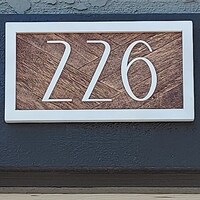 Wooden Horizontal House Numbers Sign House Number Plaque - Etsy Canada