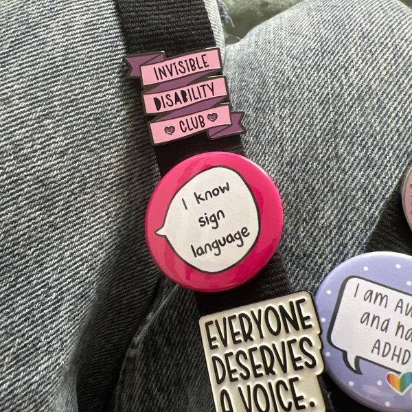 I Know Sign Language - Pin Badge Button - Etsy