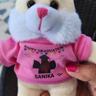 Stuffed Bunny Personalized Graduation Day Gifts, Happy Graduation Day ...