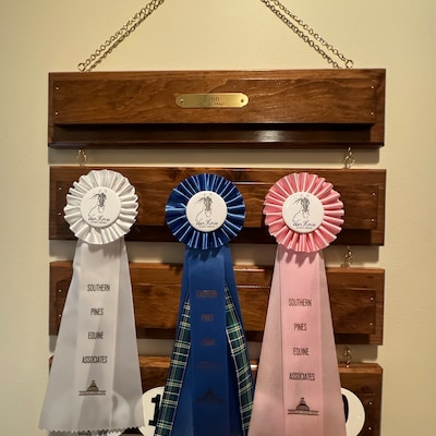 Wood Award Ribbon Rack With Custom Nameplate - Etsy
