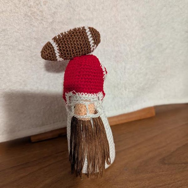 Crochet American Football Gnome Pattern PDF Amigurumi Rugby Player ...