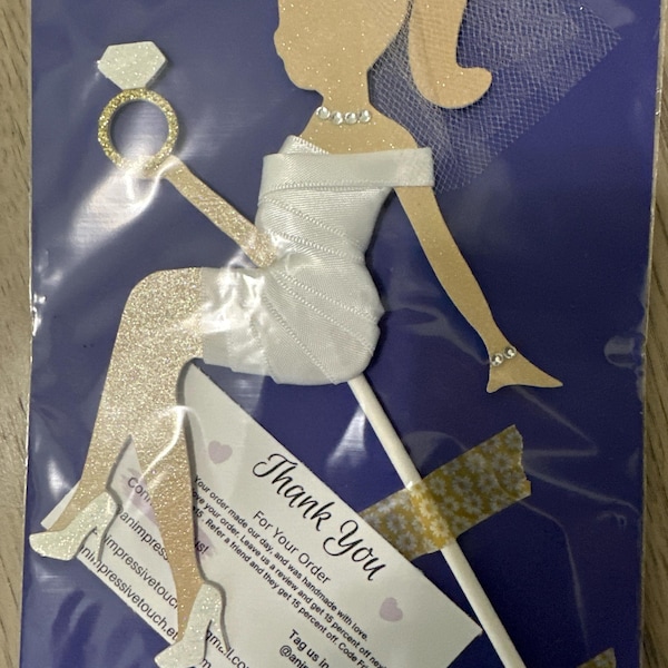 Bride Silhouette Cake Topper, Bride Cake Topper, Bachelorette Cake ...