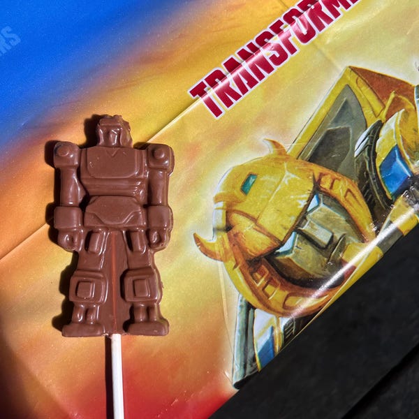 12 Robot Chocolate Pops Chocolate Robot Lollipop Chocolate Robot Favors ...