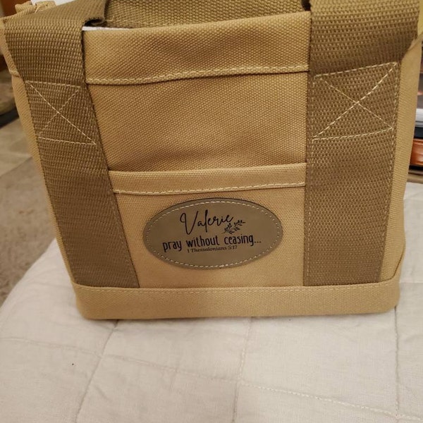 Bible Bag,canvas Satchel Tote, Multi Pocket,personalized,religious Gift Women,bible Study ...
