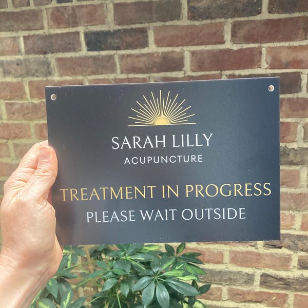 Personalised Logo Treatment in Progress Double Sided Business Door Sign ...