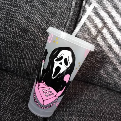 Scream Cup Horror Halloween Cold Cup Reusable Tumblr 24oz - Etsy