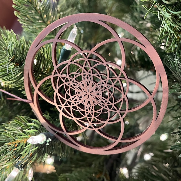 Metatron's Cube LED Table Light - Crystal / Sphere Stand - Layered ...