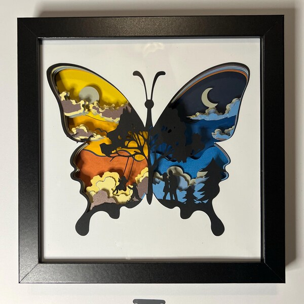 Layered Bird SVG, Shadow Box Template, Sparrow Bird 3D SVG Shadowbox ...