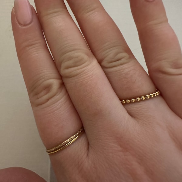 Thick Gold Ring, Gold Ring, 14k Gold Filled Ring, Gold Stack Ring ...