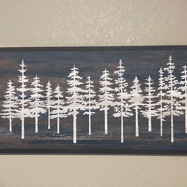 Pine Tree Forest Wall Art - Evergreen Trees - Mountain Art - Nature and ...