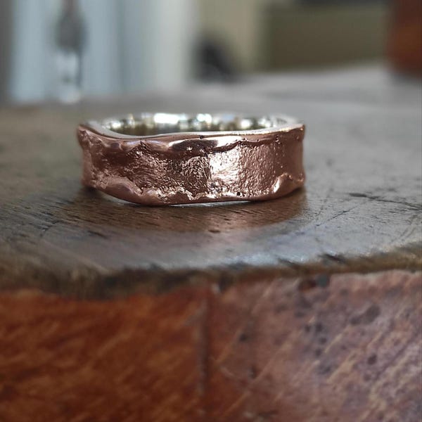 Mens and Womens Wedding Band, Rustic Wedding Band, Hammered Wedding ...
