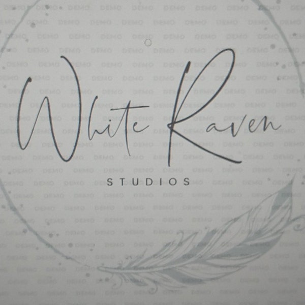 Feather Logo Design Instant Download, Boho Logo DIY Premade Logo ...