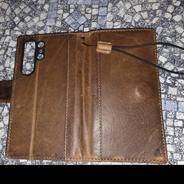 Genuine Leather Fo Oneplus Open Case Wallet Handmade Wireless Luxury ...