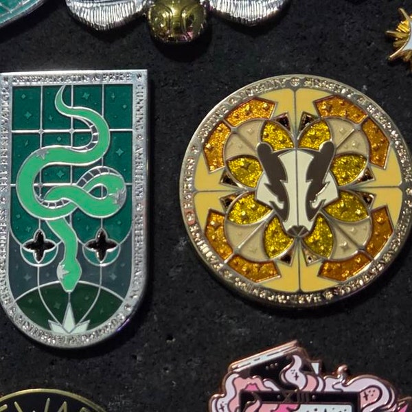 Stained Glass Magic Windows Enamel Pins Set - Etsy